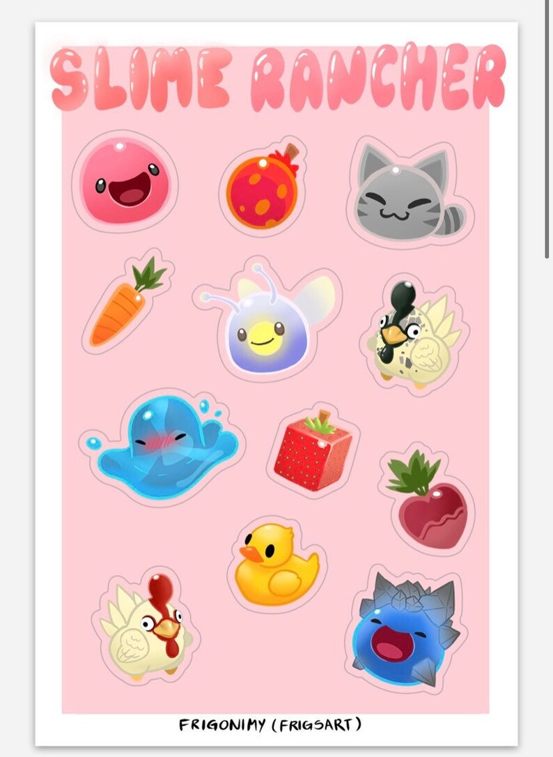 Slime Rancher Sticker Sheet 4x6 | Etsy