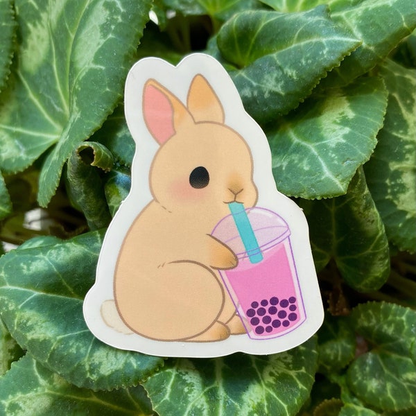 Boba Bunny Sticker - Etsy