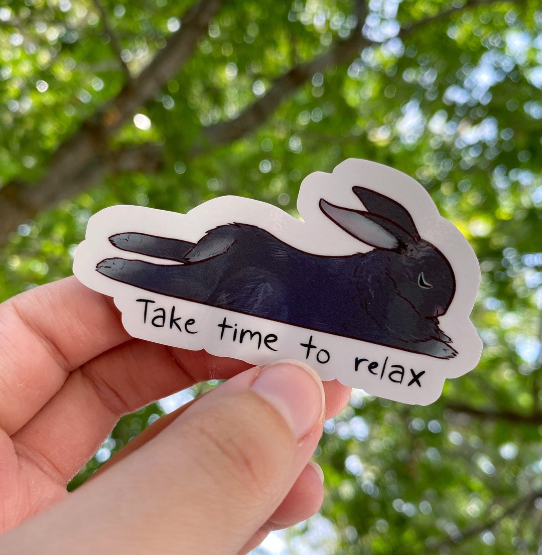 Restocked! Self Care Bunny Stickers- UPDATED! (7th Sticker Available ...