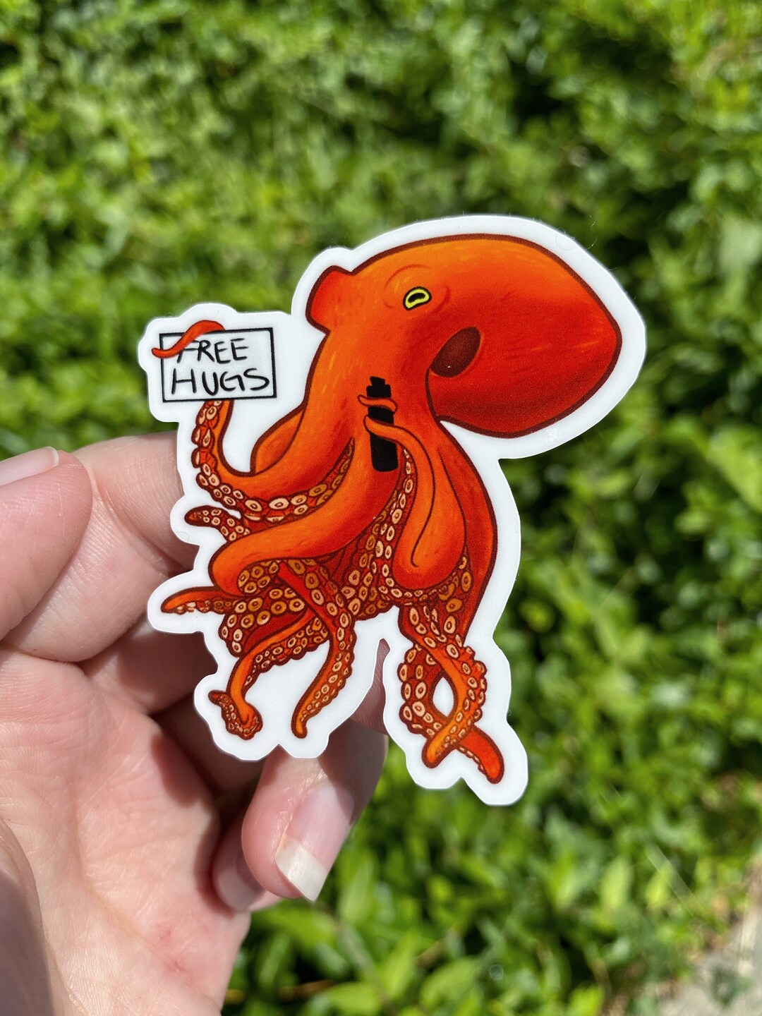 Octopus Free Hugs Sticker- Waterproof/scratchproof - Etsy