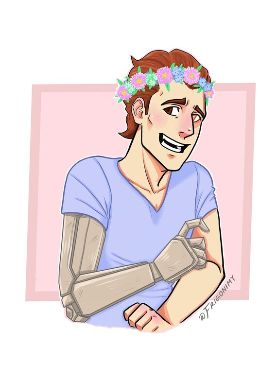 Rhys in a Flower Crown-art Print | Etsy