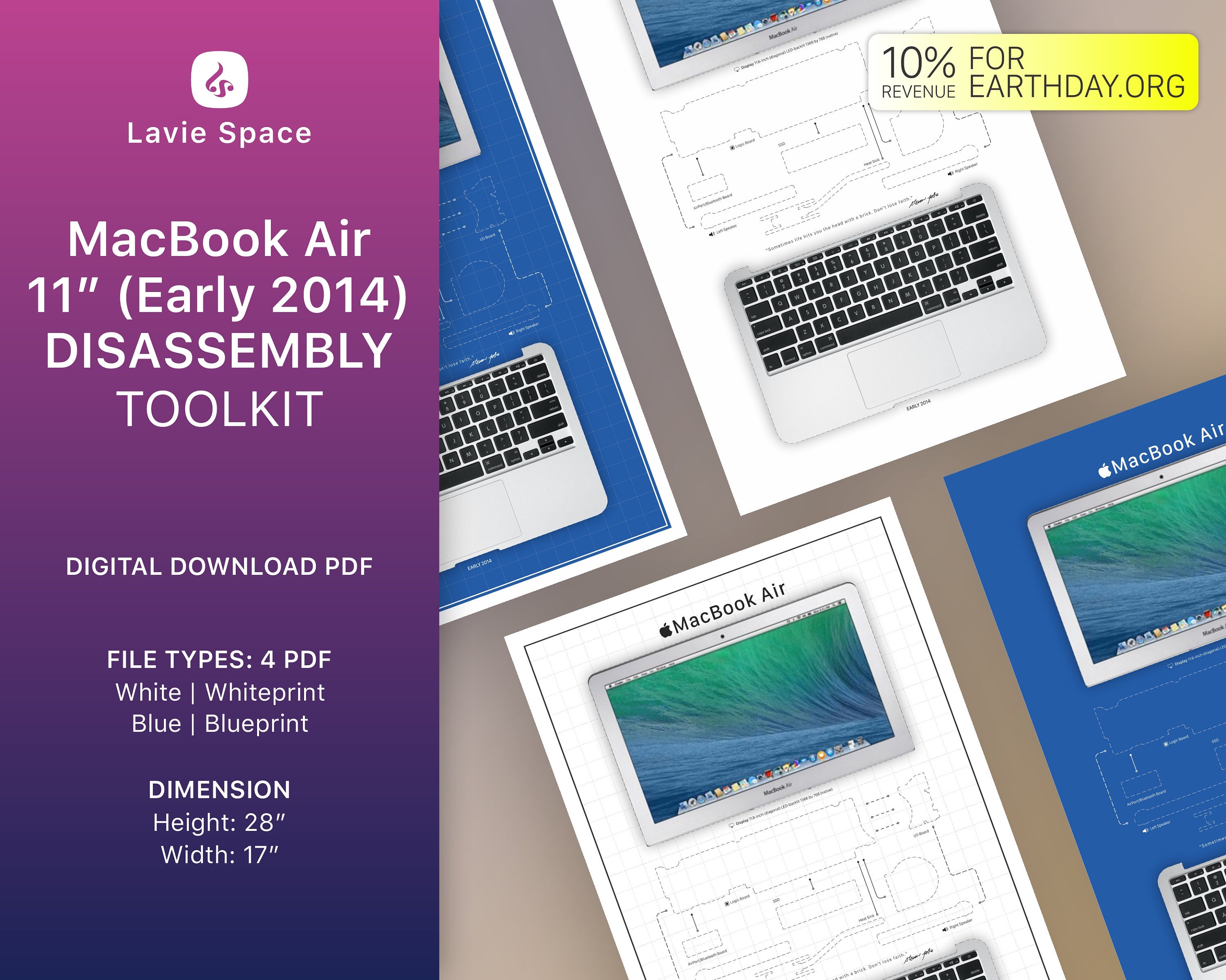 Download MacBook Air 11" Teardown, (early 2014), DIY Template ...