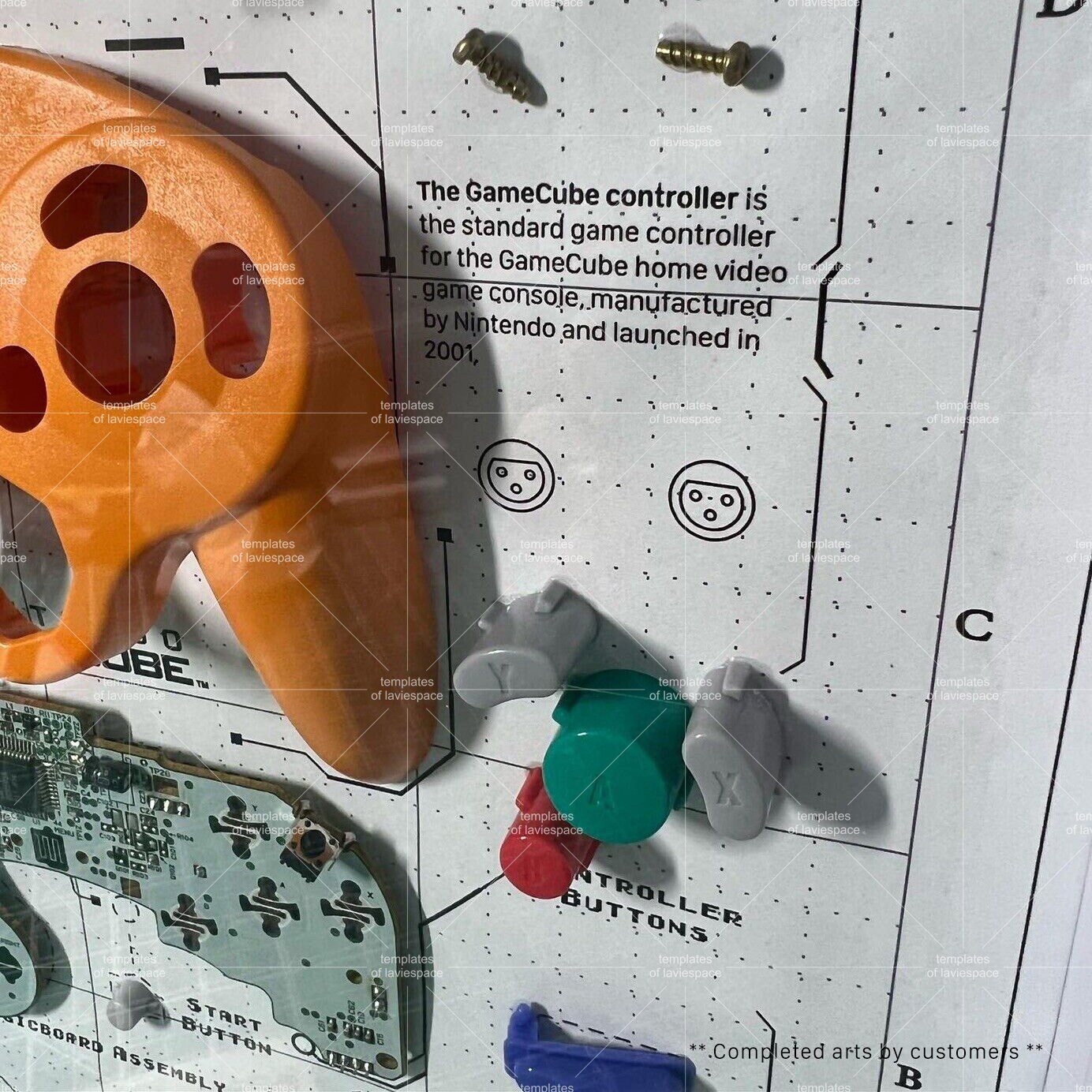 Gamecube Controller Teardown Art Print, Retro Gaming Tech Decor ...