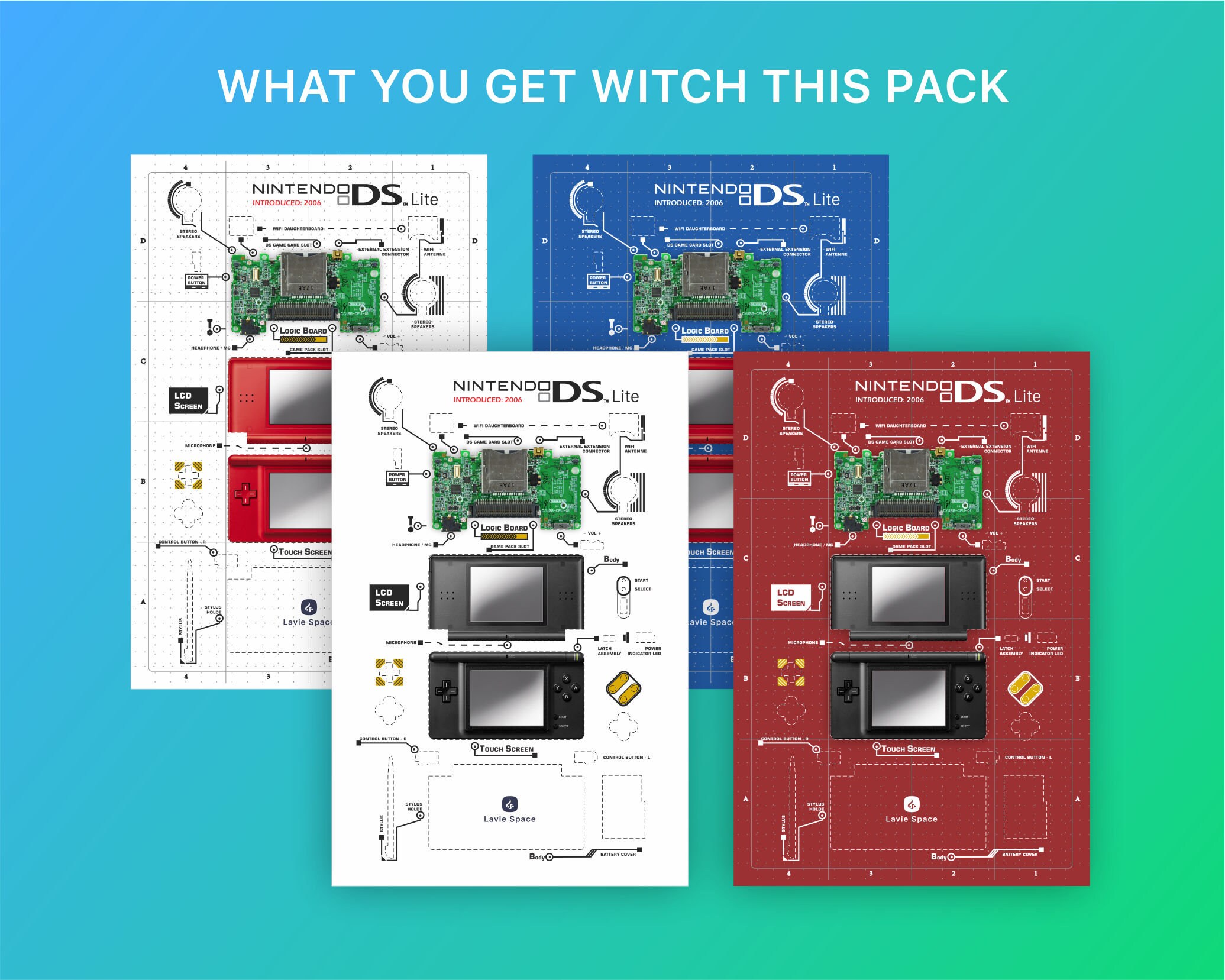 Download DS Lite Teardown Template, Disassemble Game Controller ...