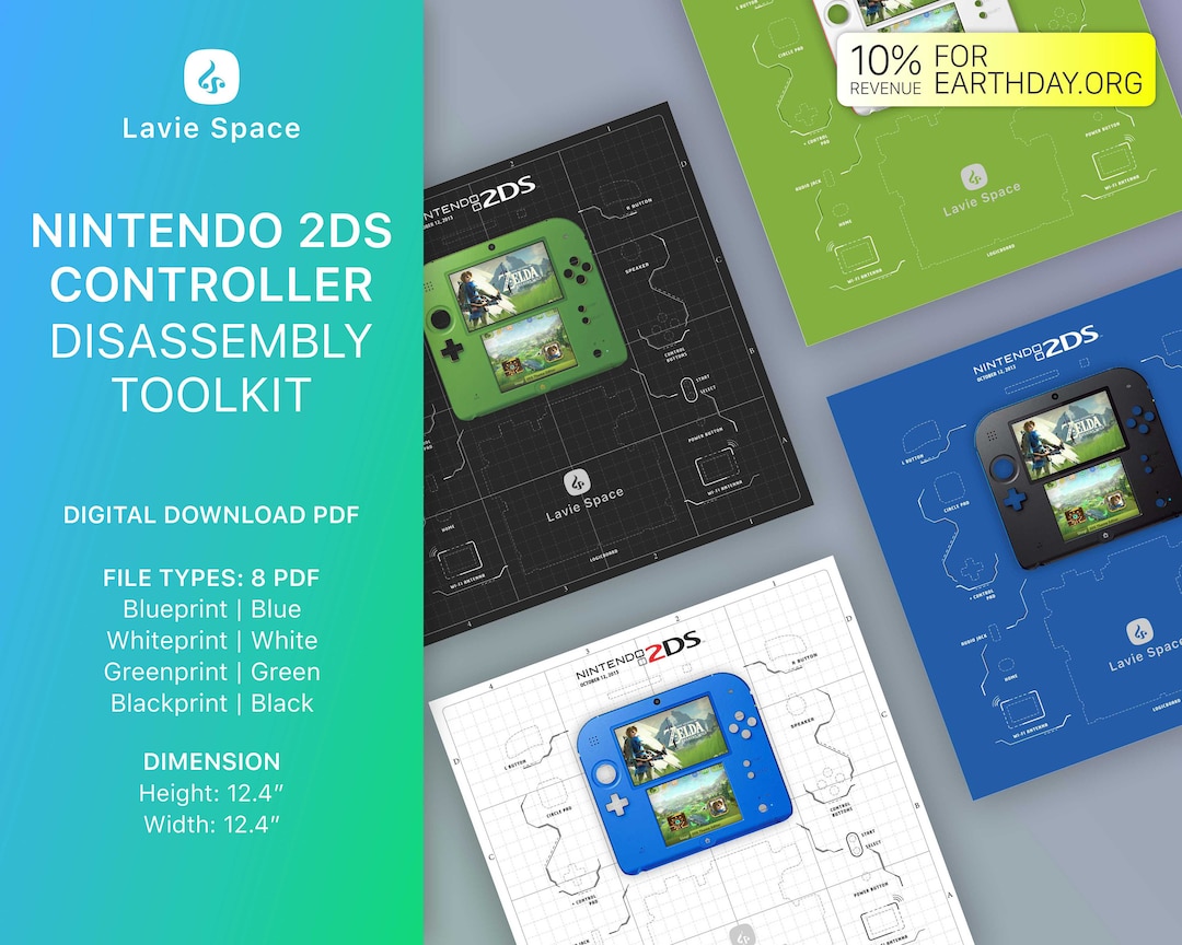 Download 2DS Controller Teardown Template, Disassemble Game Controller ...