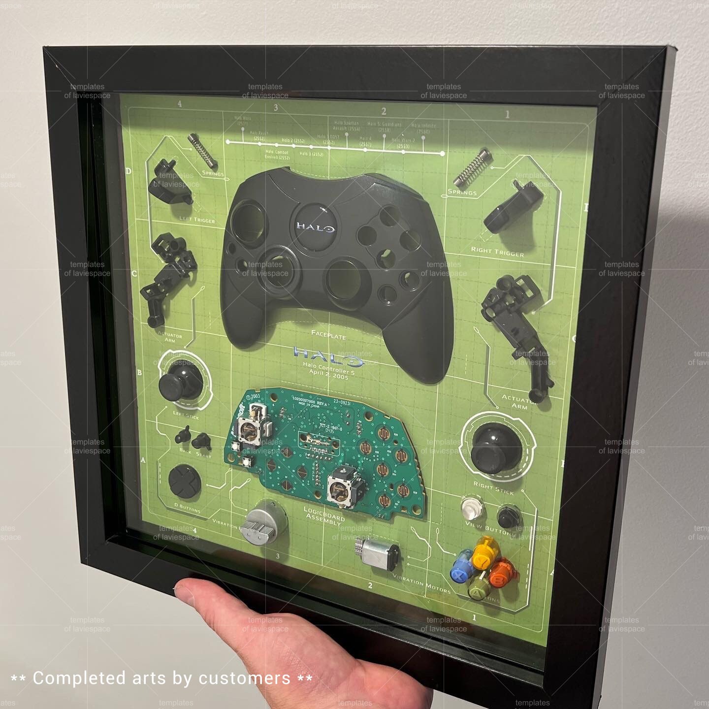Download Halo Controller S-type Teardown Template, Disassembled Game ...