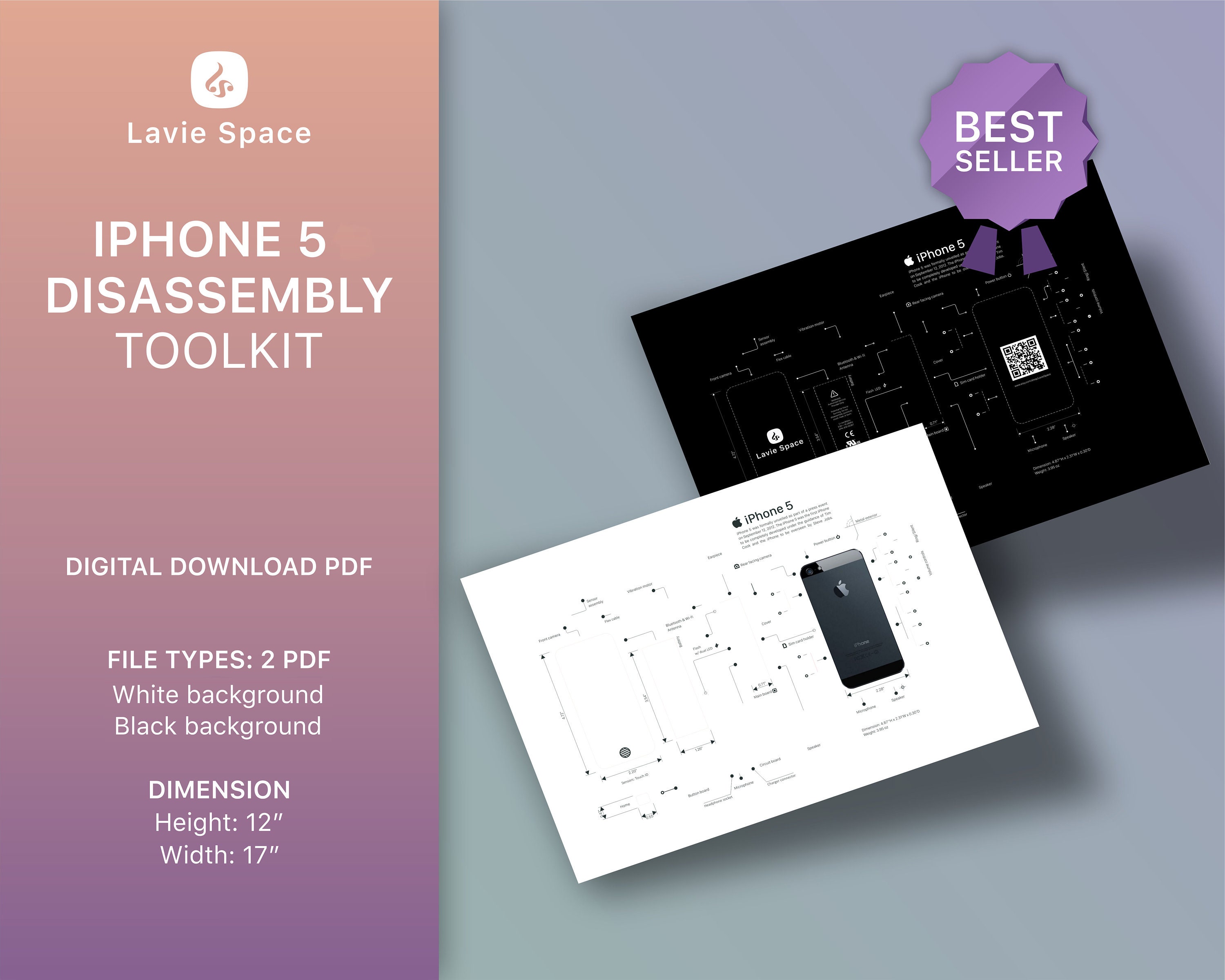 download-iphone-5-teardown-template-disassemble-phone-drawings-etsy