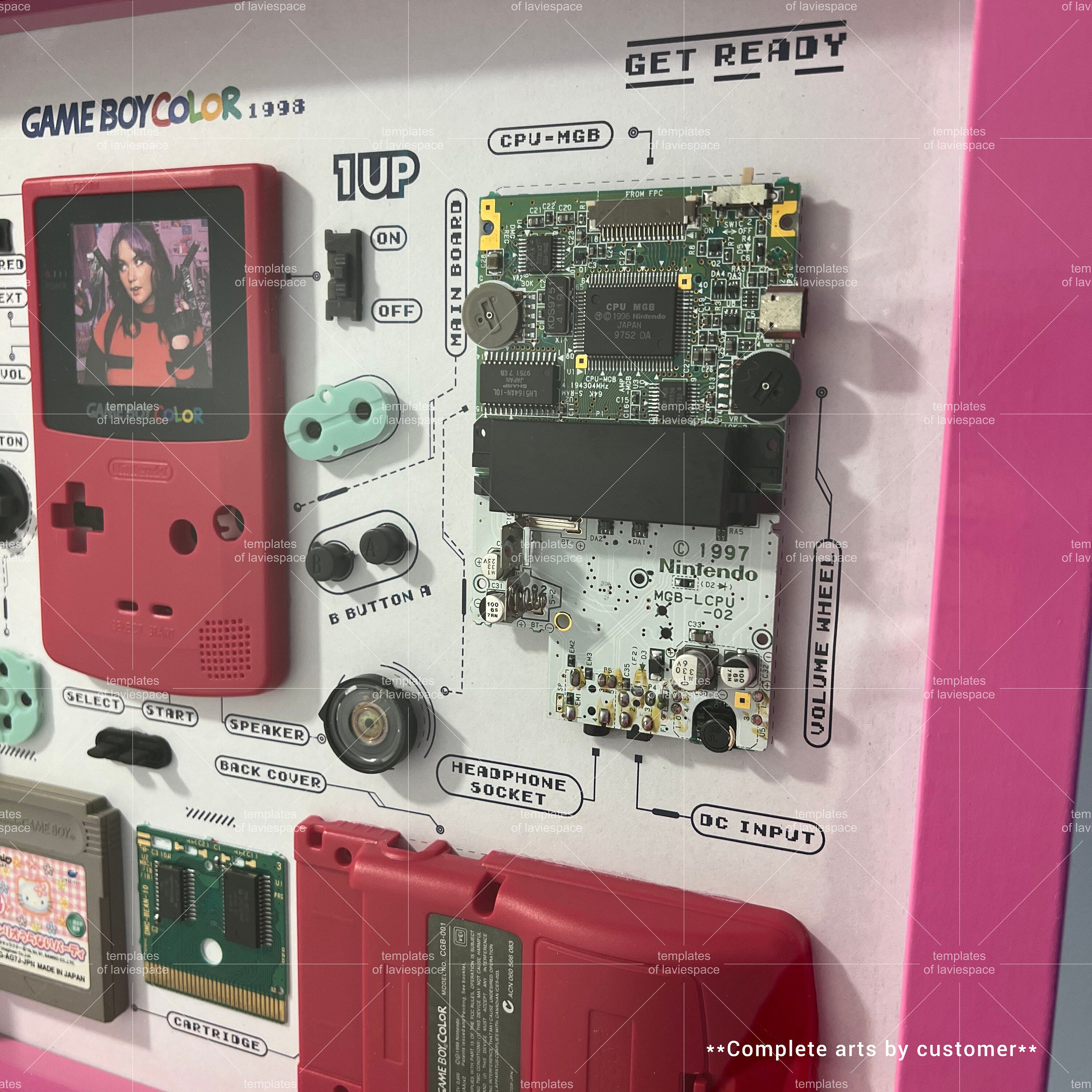 Download GAME BOY_COLOR 1998 & Cartridge Teardown Template, Disassemble ...