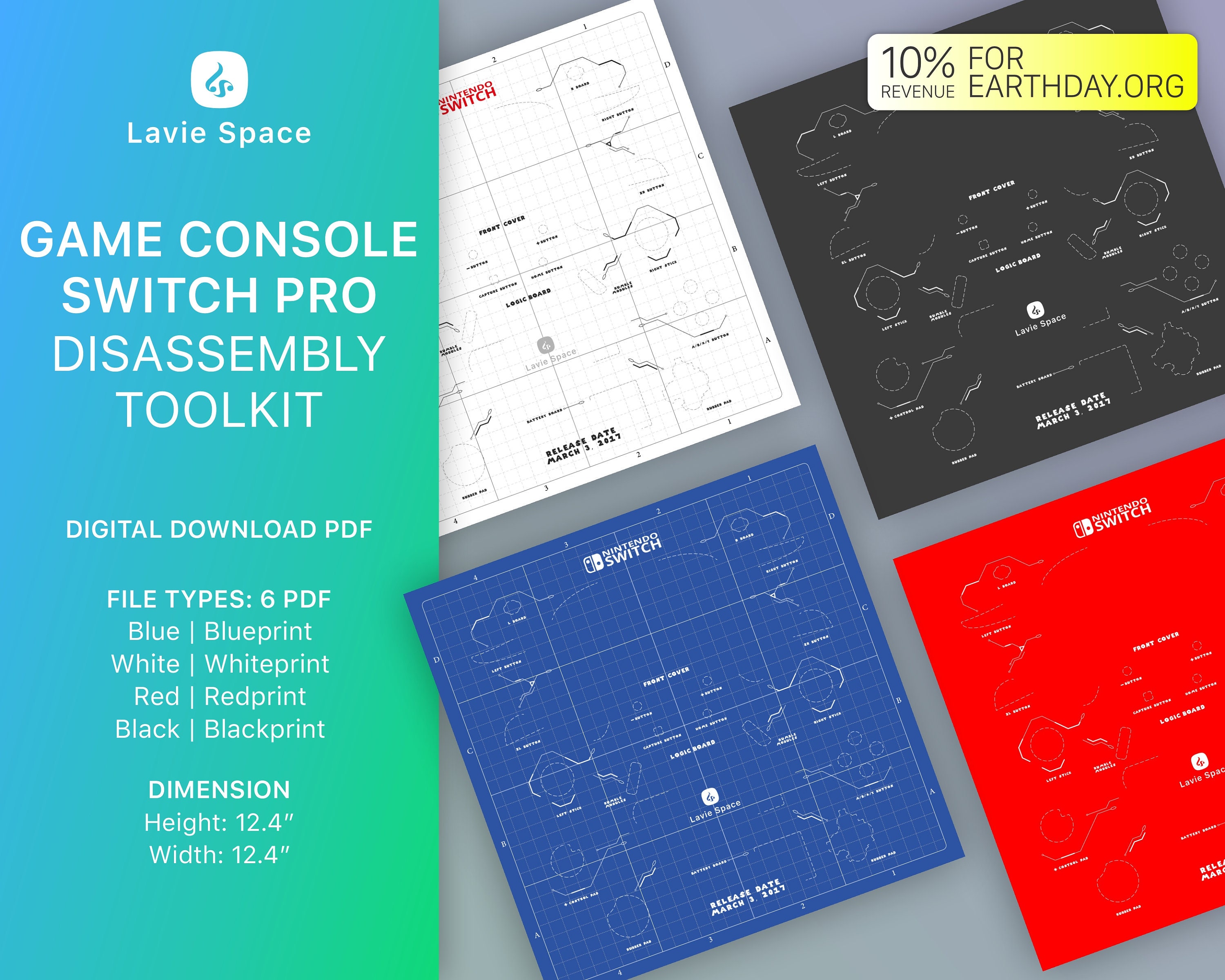 Download Switch Pro Controller Teardown Template, Disassemble Game ...