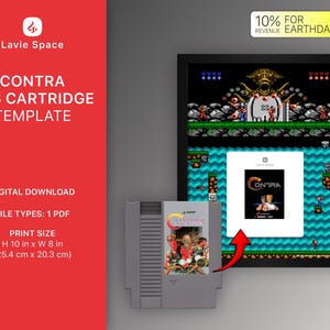Contra NES Cartridge Holder Template | Retro Game Display | Digital ...