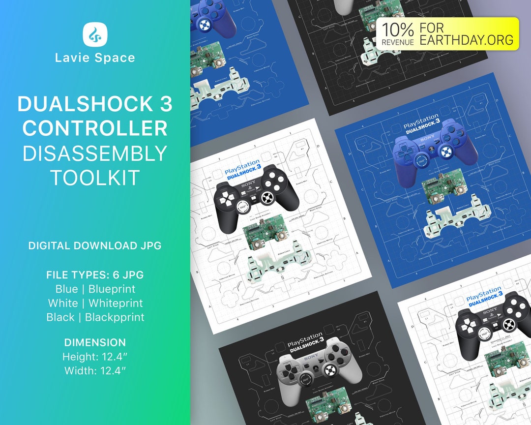 Download Dualshock 3 Teardown Template, Playstation Controller ...