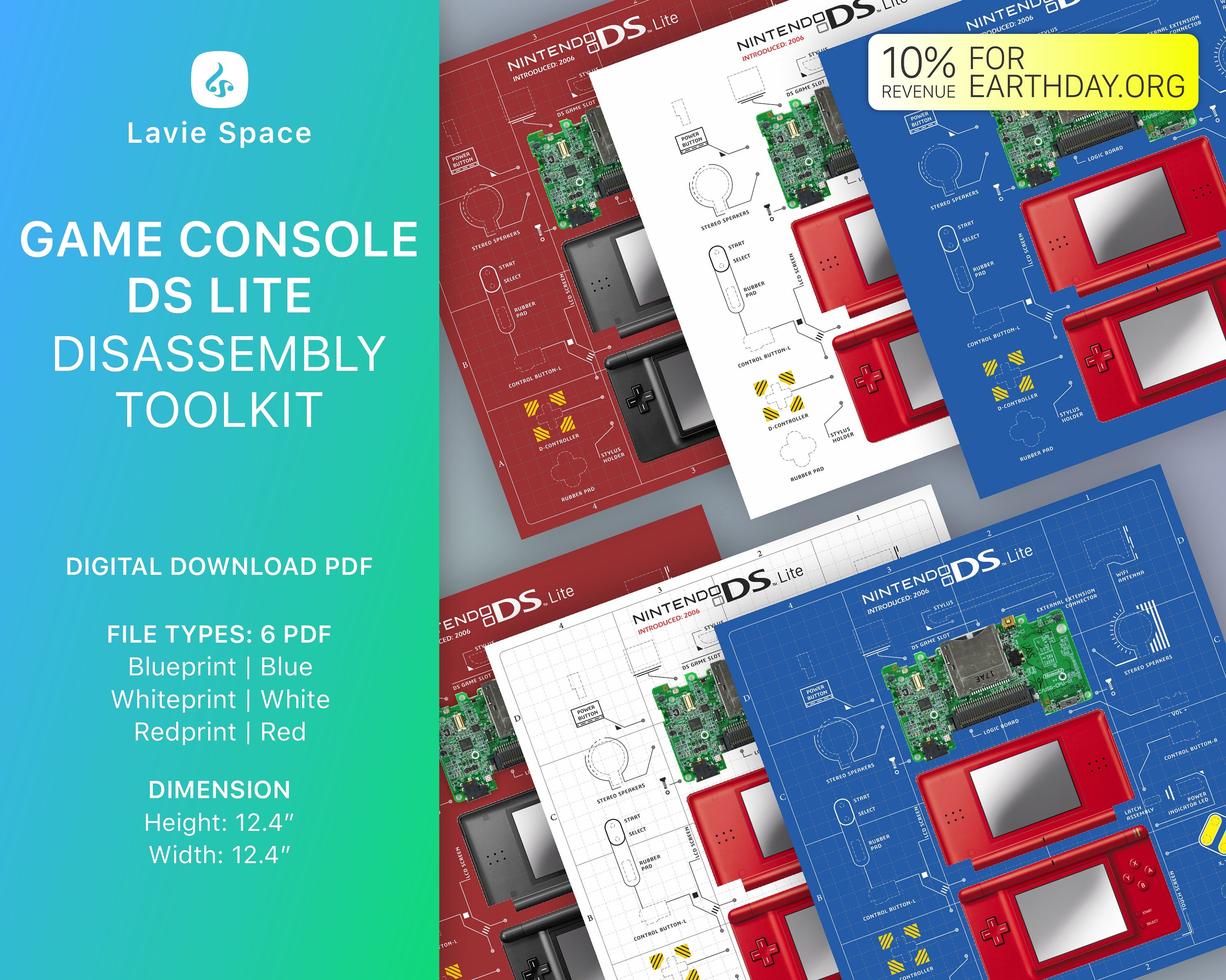 Download DS Lite Teardown Template, Square Framed, Disassembly Game ...