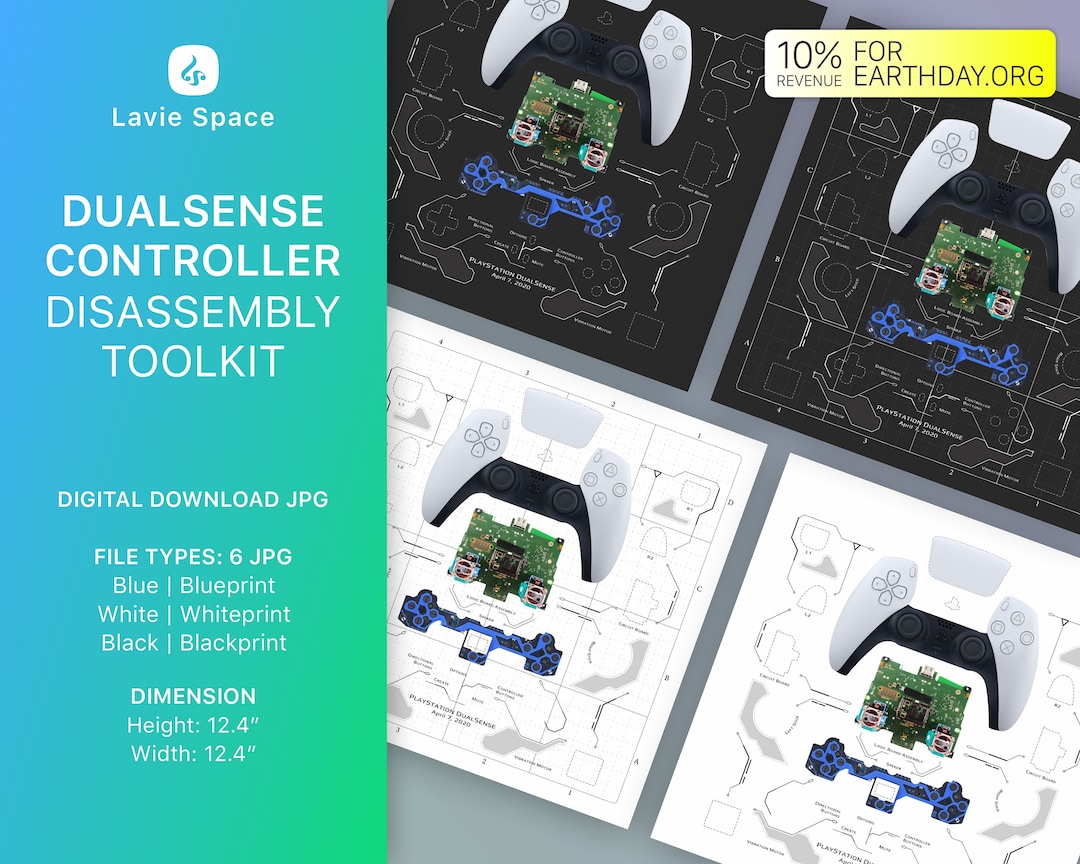 Download Dual Sense Controller Teardown Template, Disassemble Game ...