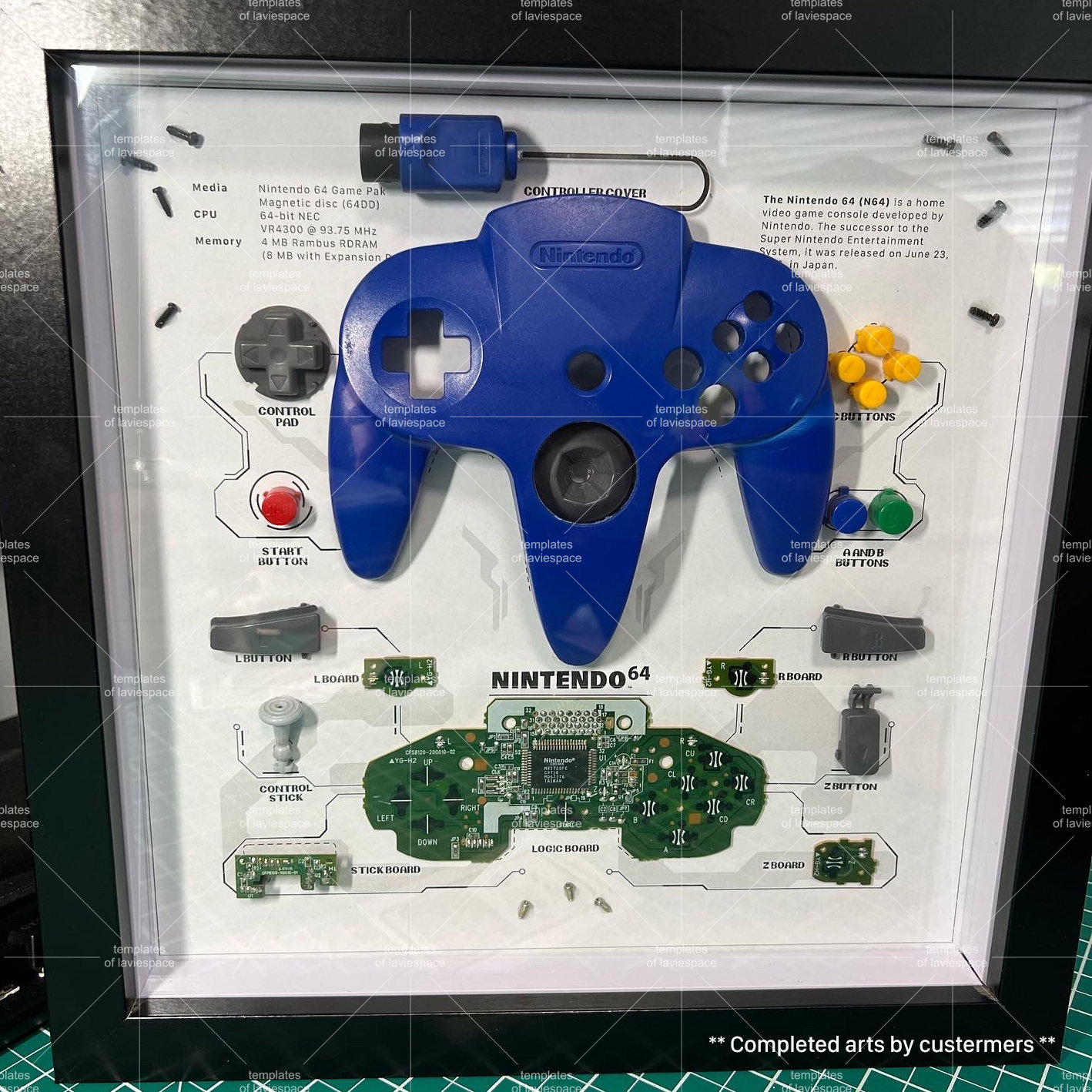 Nintendo 64 Controller Download Teardown Retro Gaming Decor Disassembly ...