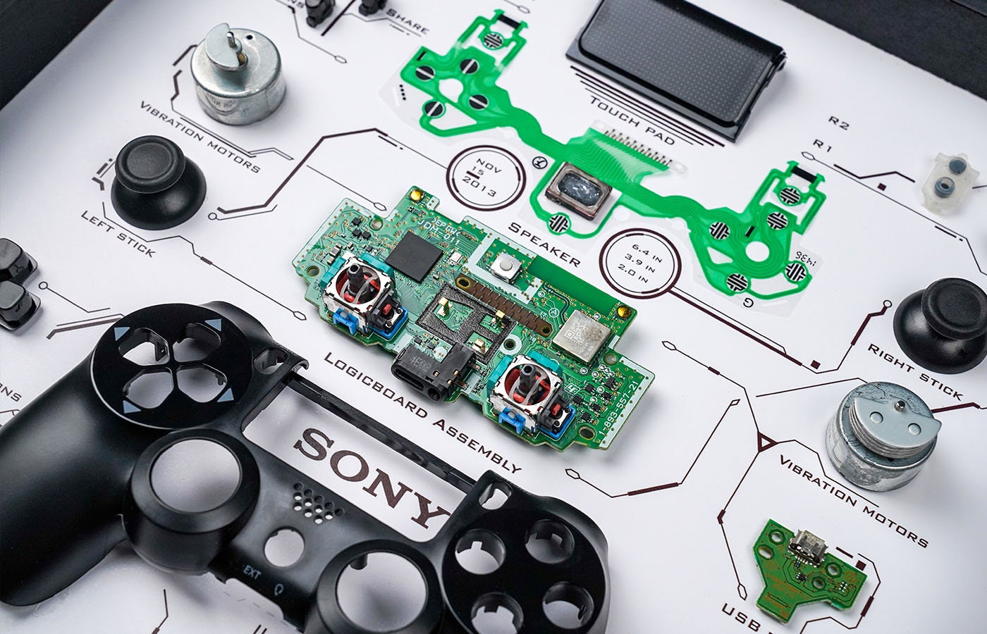 Download Dualshock 4 Controller Teardown Template - Etsy Canada
