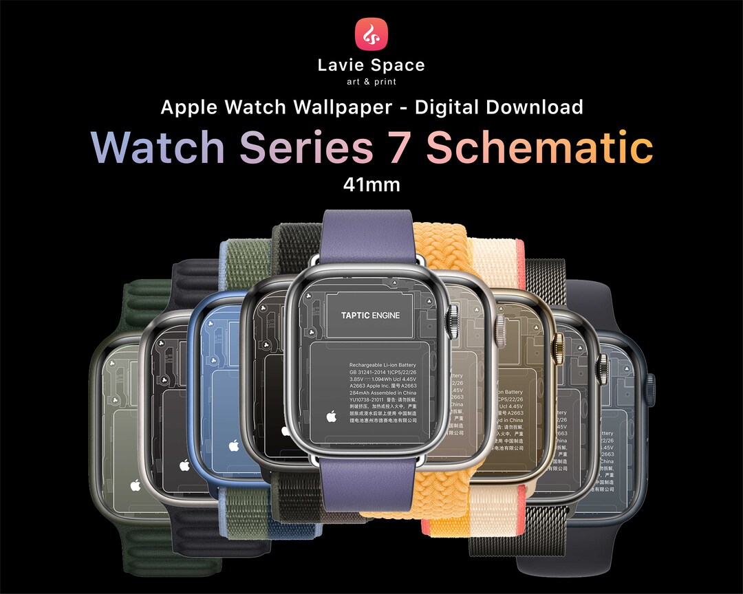 Schematic Apple Watch Face Watch Series 7 41mm Apple Watch Wallpaper ...