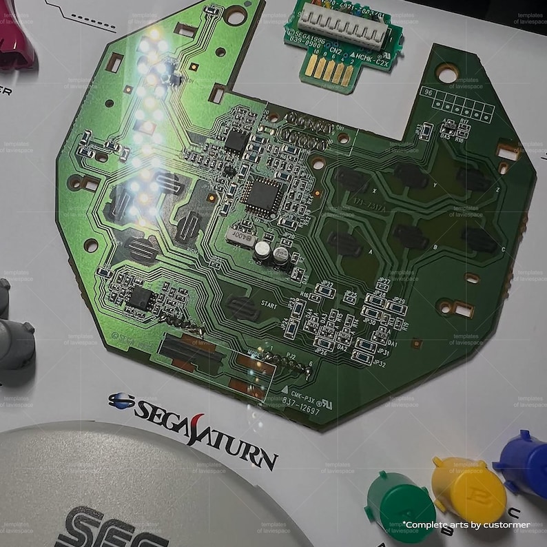 Sega Saturn 3D Controller Teardown Template Printable Gamepad ...