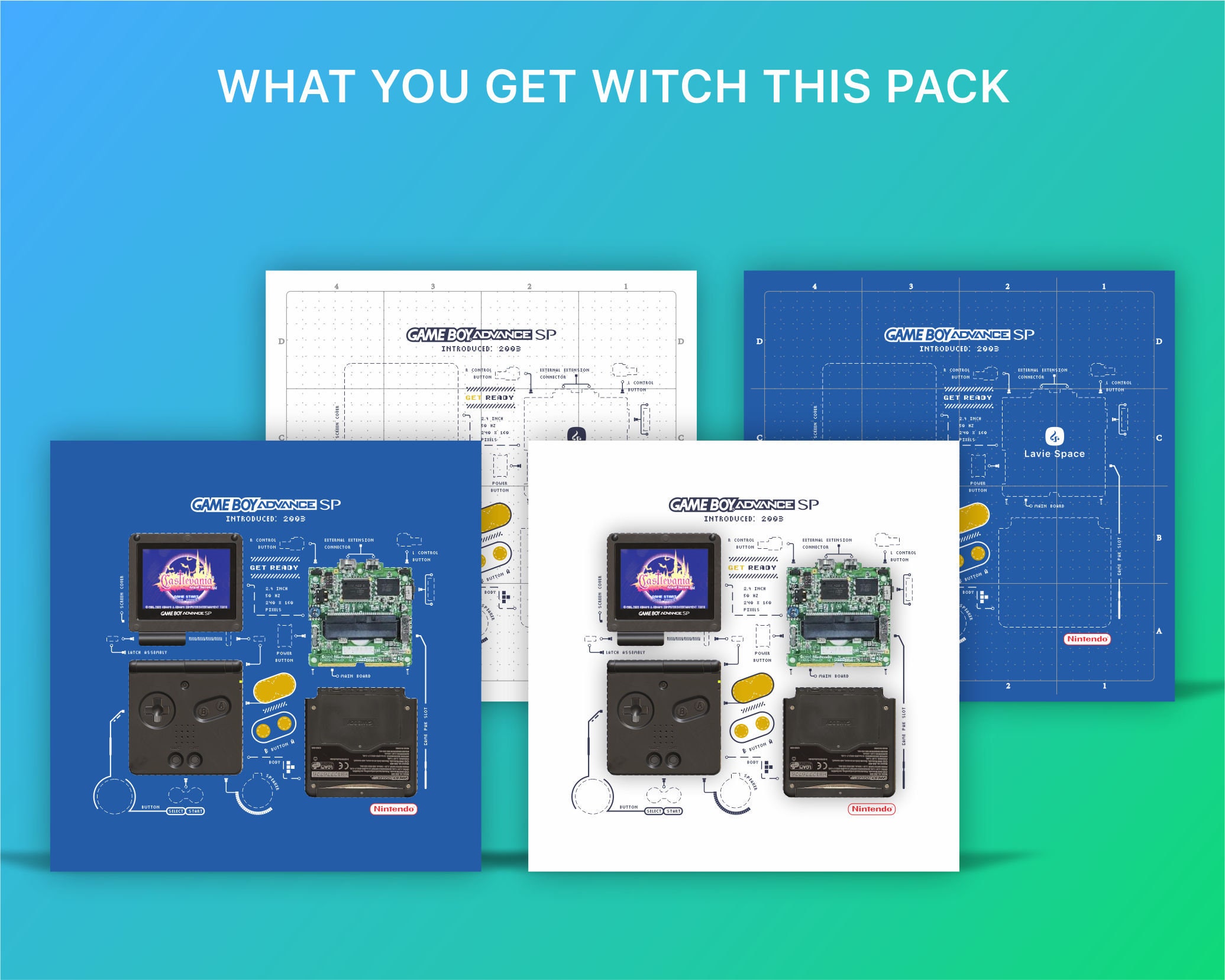 Download Game Boy Advance SP Teardown Template, Disassemble Game ...