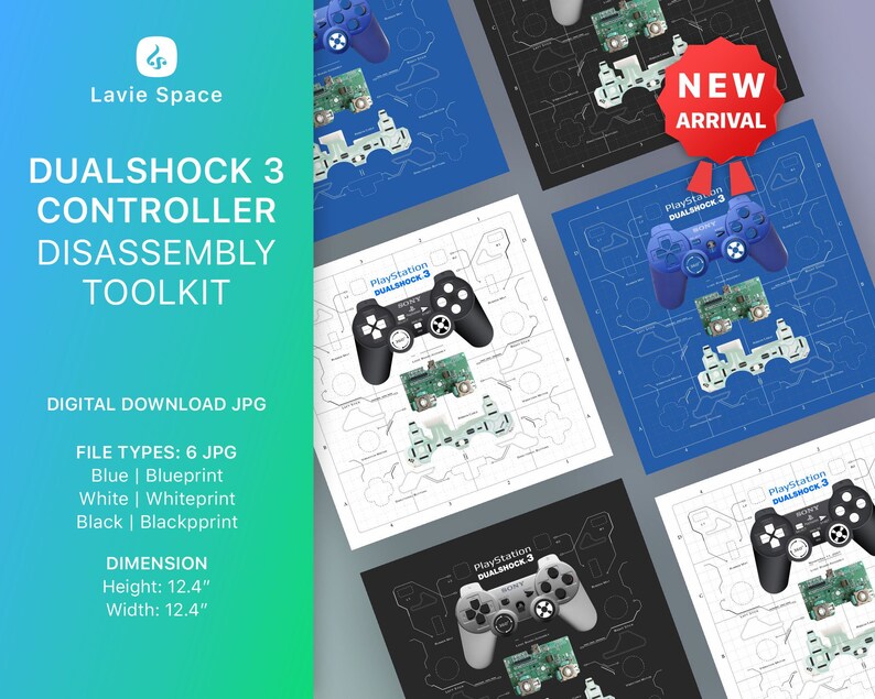 Download Dualshock 3 Teardown Template Playstation - Etsy Hong Kong
