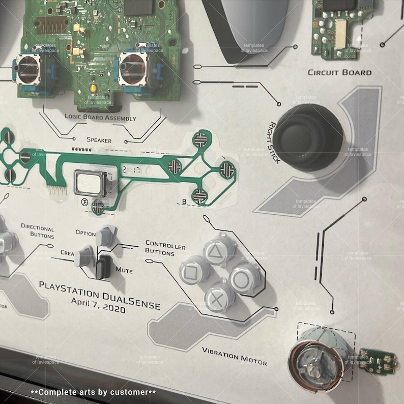Dual Sense Controller Download Teardown Template Disassemble Game ...