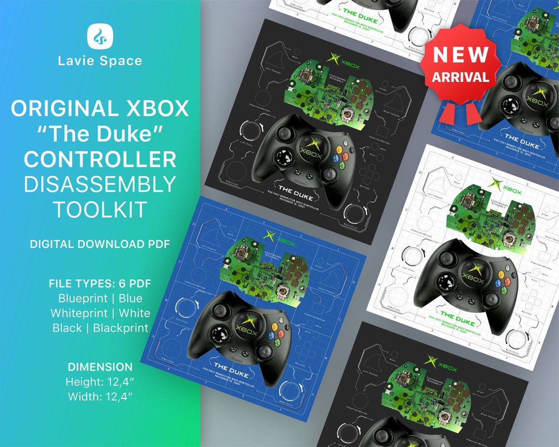 Download Original XBOX Teardown Template the Duke - Etsy