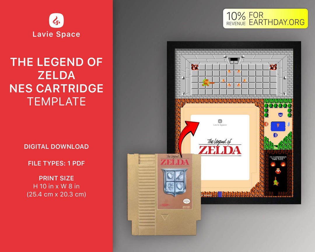 Download the Legend of Zelda Templates, NES Cartridge Holder Template ...