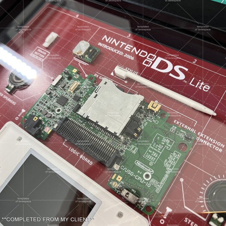 Download DS Lite Teardown Template, Square Framed, Disassembly Game ...