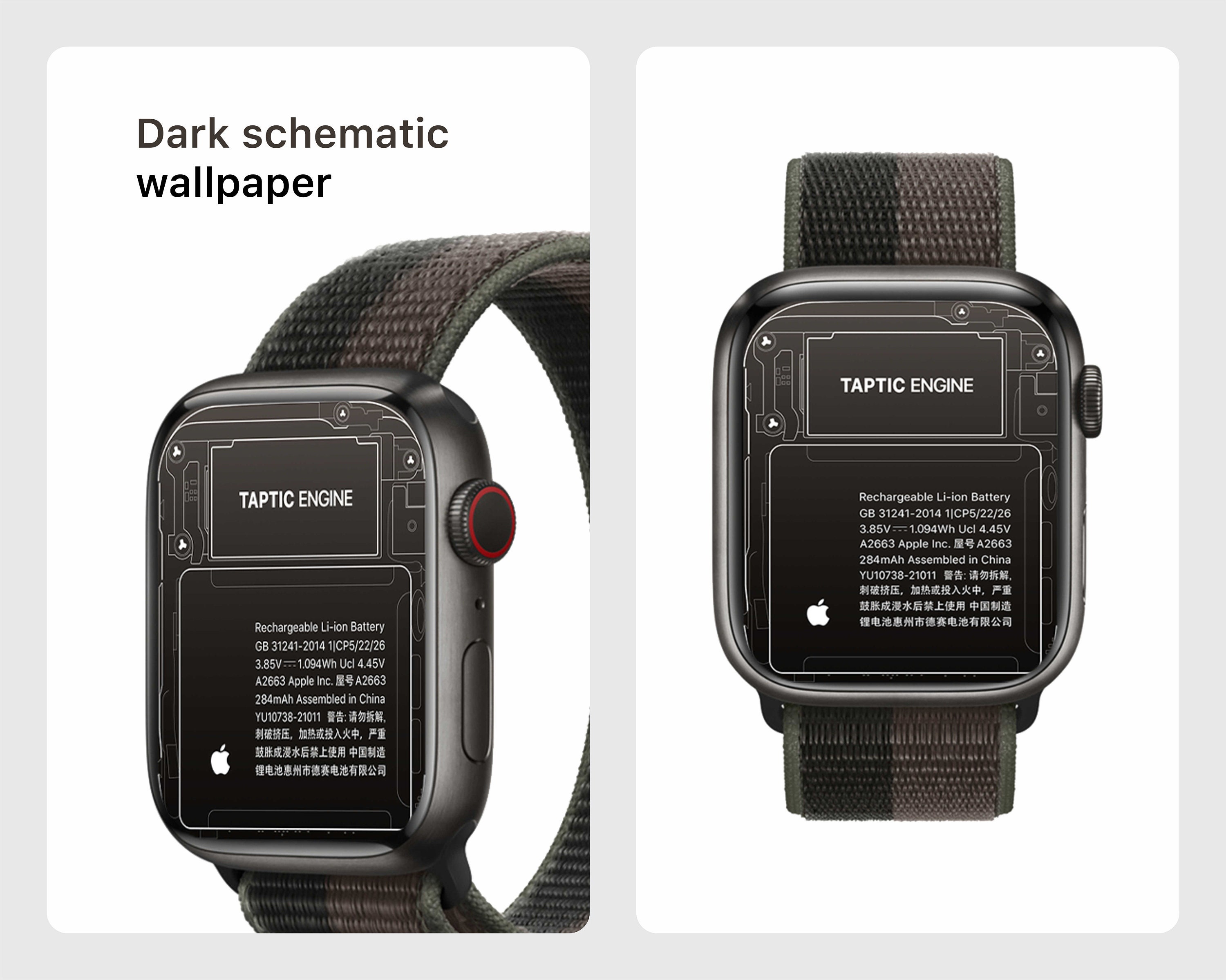 Schematic Apple Watch Face Watch Series 7 41mm Apple - Etsy