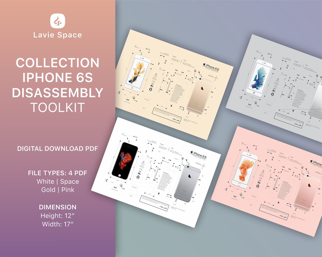 Download iPhone 6S Teardown Template, Disassemble Phone Drawings - Etsy