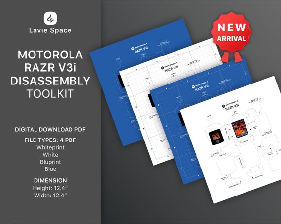 Disassembly Motorola Razr V3i Cellphone Teardown Templates | Etsy