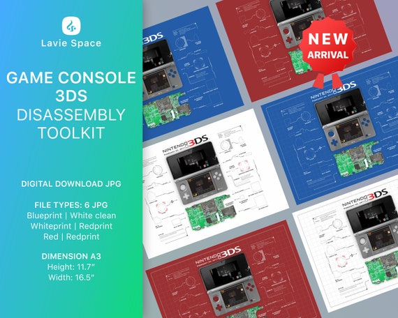 Download 3DS Controller Teardown Template Disassemble Game - Etsy