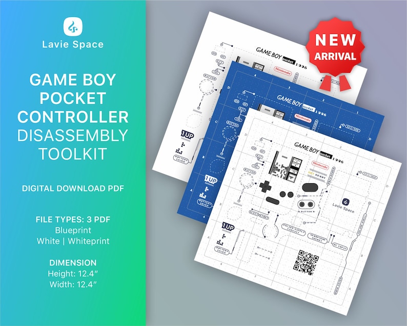 Download GAME BOY_POCKET Teardown Template vol.1, Disassemble Game ...