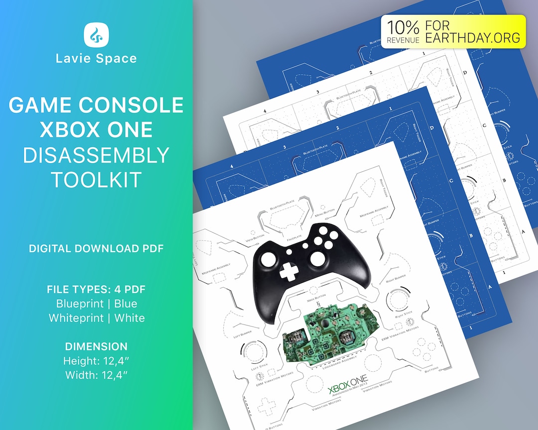 Download XBOX ONE (2013) Teardown Template, Disassemble Game Console ...