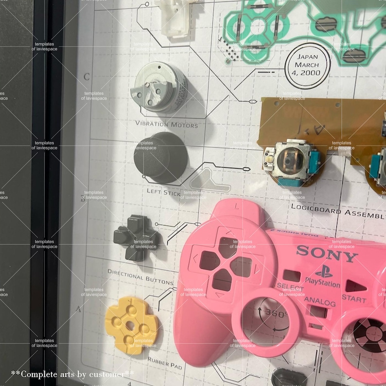 Dualshock 2 Teardown Template PS2 Controller Disassembly Printable Wall ...