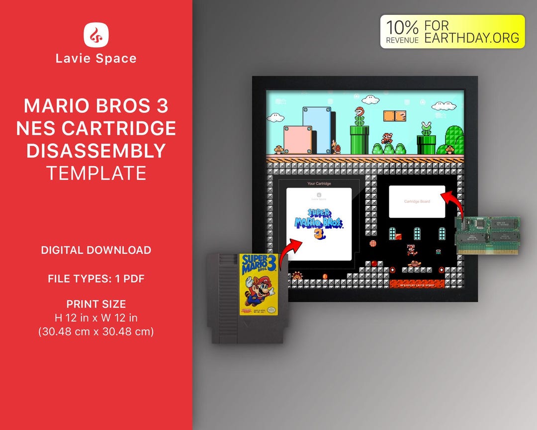 Download Super Mario Bros 3 Teardown, NES Cartridge Teardown Template ...