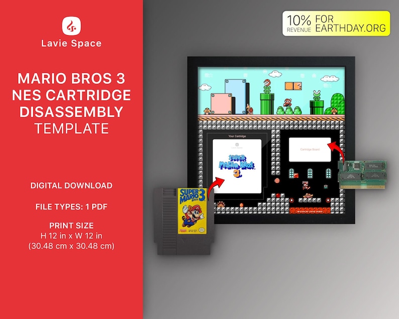 Download Super Mario Bros 3 Teardown, NES Cartridge Teardown Template ...