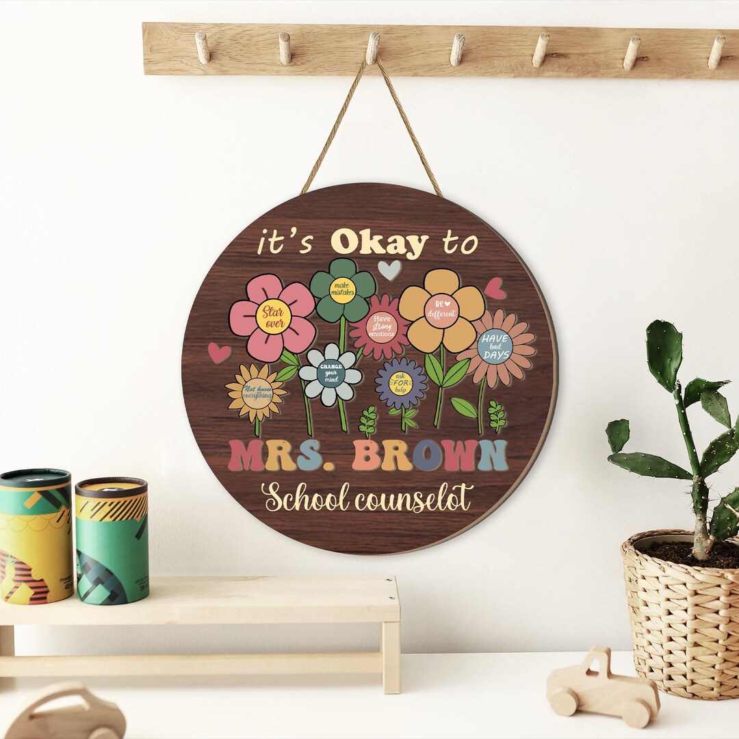 Customized 3D School Counselor Door Hanger, Custom Hanger Sign for ...