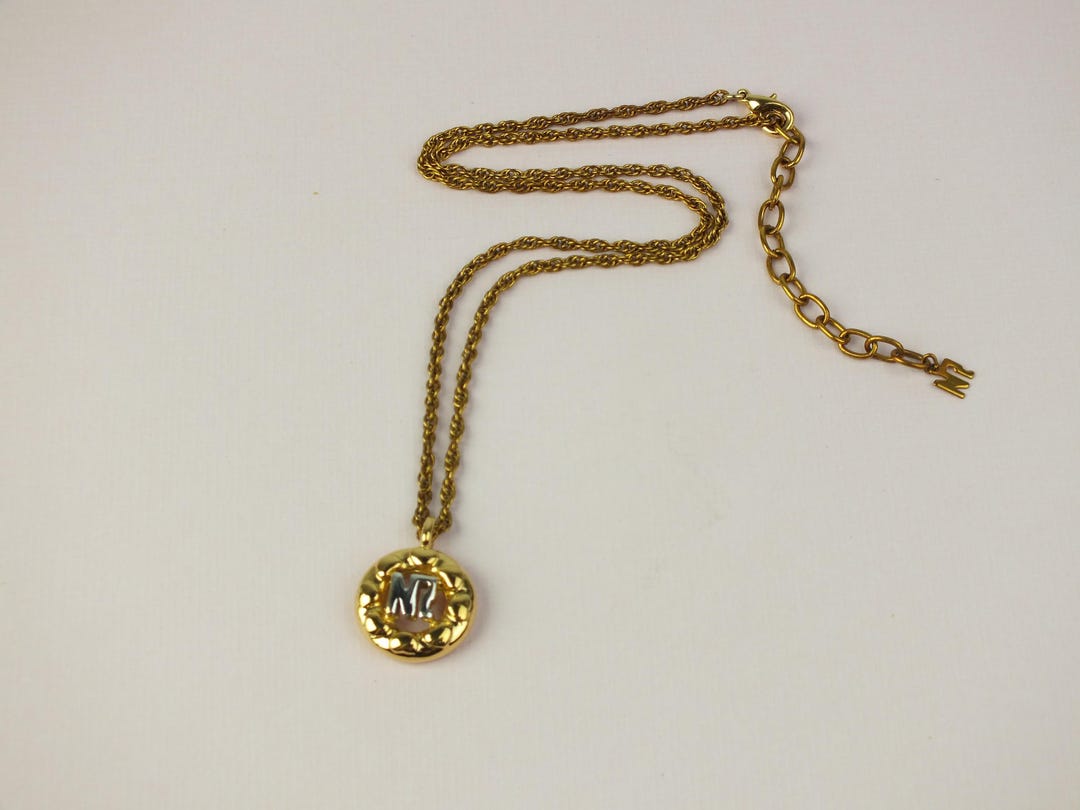 Vintage Nina Ricci Pendant Necklace Gold Plated, Designer Luxury ...