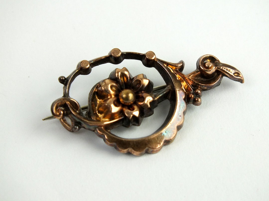 Antike Biedermeier Brosche viktorianisch mit Blume vintage - Etsy.de