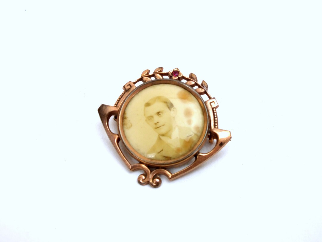 Broche photo ancienne Biedermeier, bijoux anciens vers 1880, victorien ...