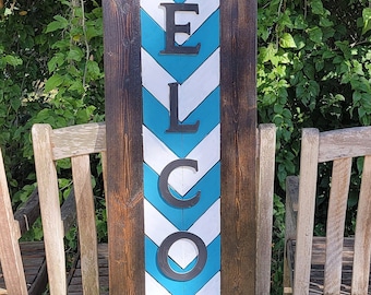 Chevron Welcome Sign | Etsy