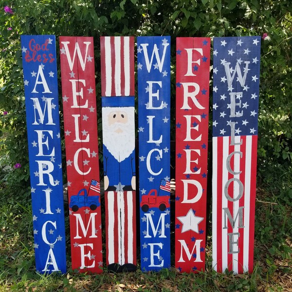 Patriotic Porch Sign - Etsy