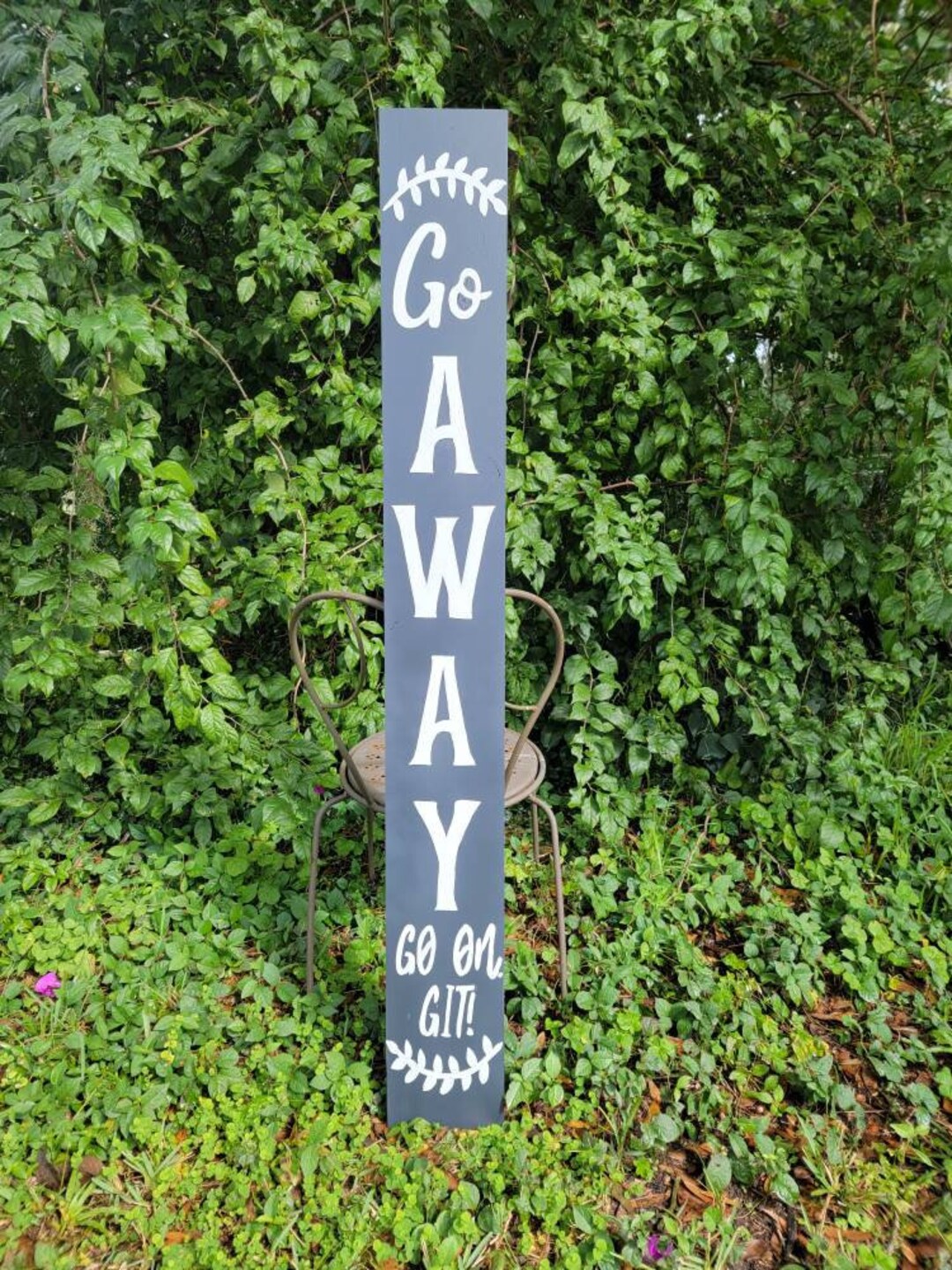 Go Away! Porch Sign - Etsy