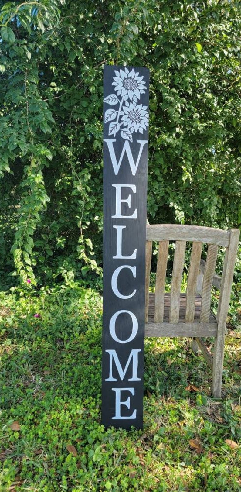 Sunflower Welcome Sign - Etsy