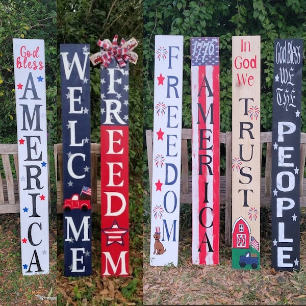 Patriotic Porch Sign - Etsy