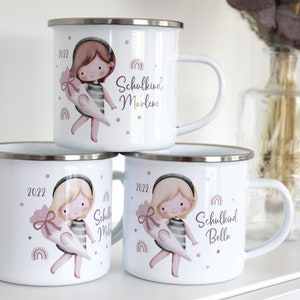 Tasse zur Einschulung mit Name Geschenkidee Mädchen - Etsy.de