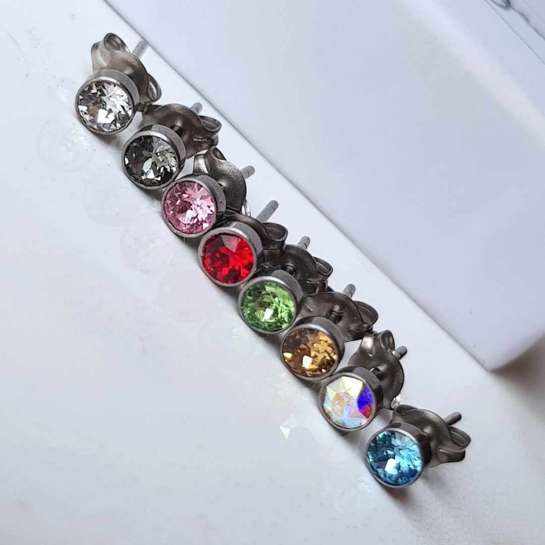 Titanium 4mm Studs Made With Titanium. Small Unisex Earrings for ...