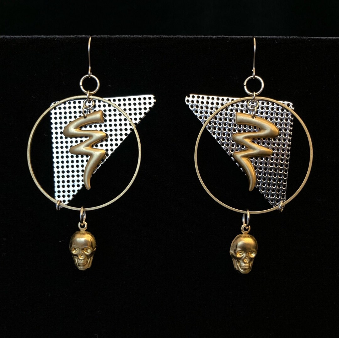 Dead Mall Statement Earrings '80s New Wave Memphis - Etsy