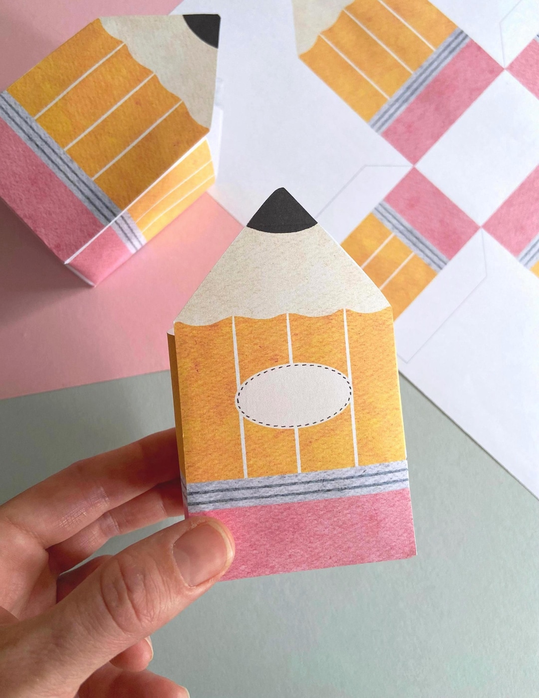 Printable Back to School Pencil Treat Box | Personalized Gift Box ...