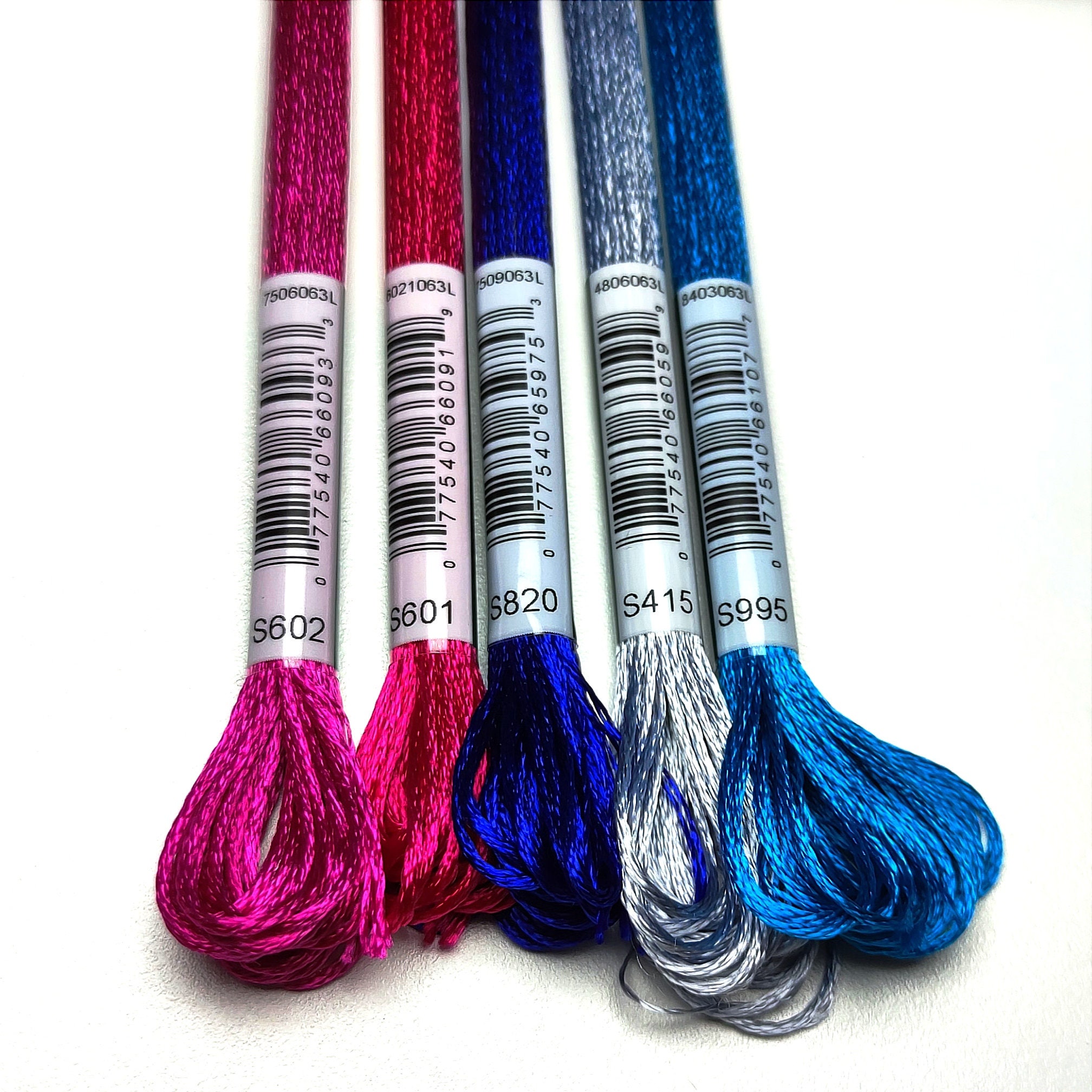 DMC Satin Floss/mouline Satin, Cross Stitch, Satin Embroidery Thread, DMC Embroidery Floss ...